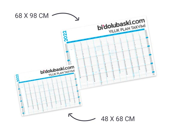 Yıllık Plan Takvimi Baskı En Uygun Fiyatlarla Bidolubaskı'da