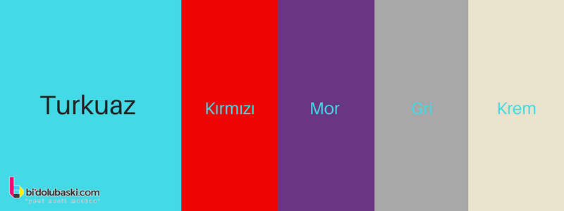Renklerin Uyumu – Hangi Renk Hangi Renkle Uyumlu | Bidolubaskı